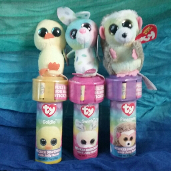 Ty | Holiday | 32 Ty Beanie Boos With Stickers Bunny Hedgehog | Poshmark